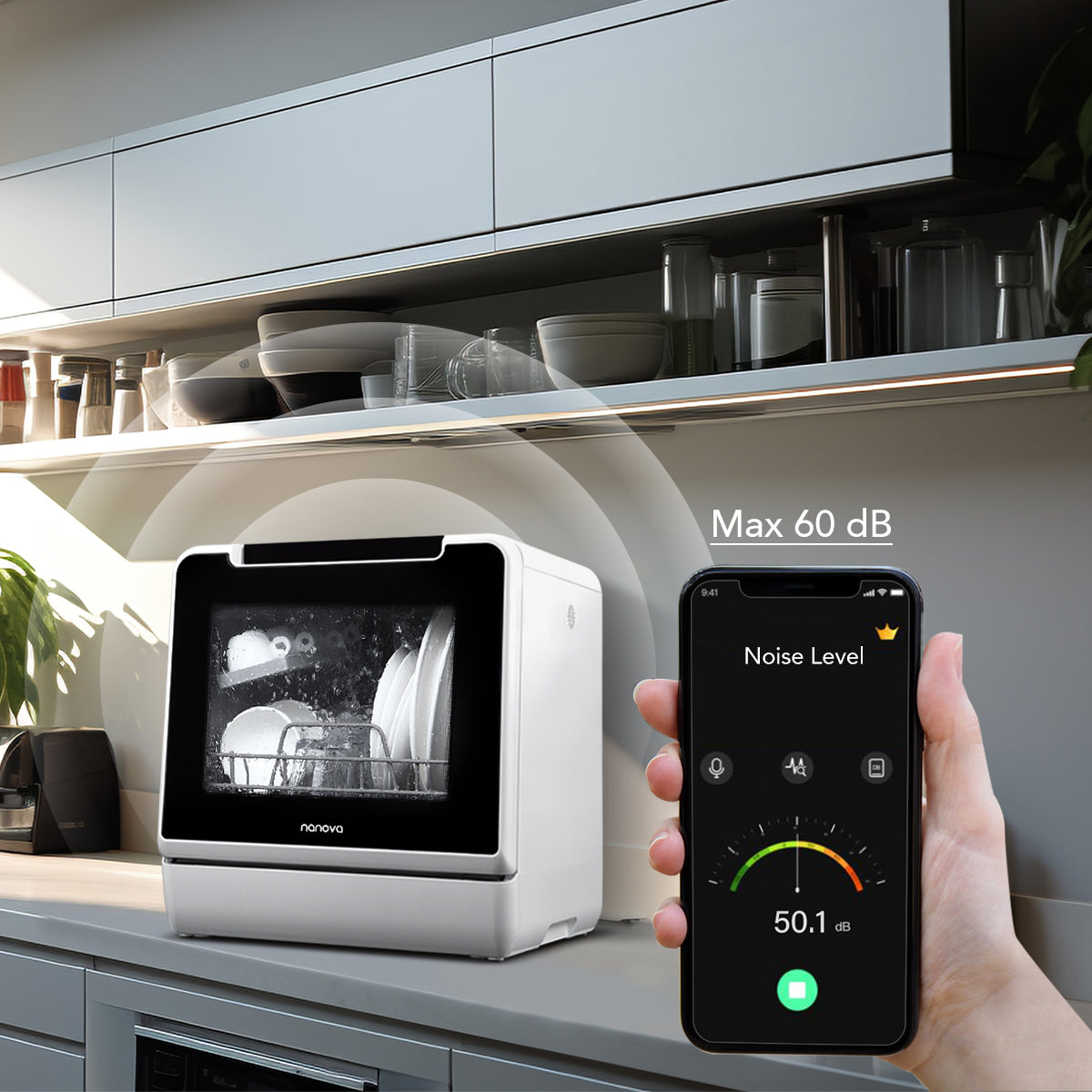 NANOVA D1 Compact Countertop Dishwasher